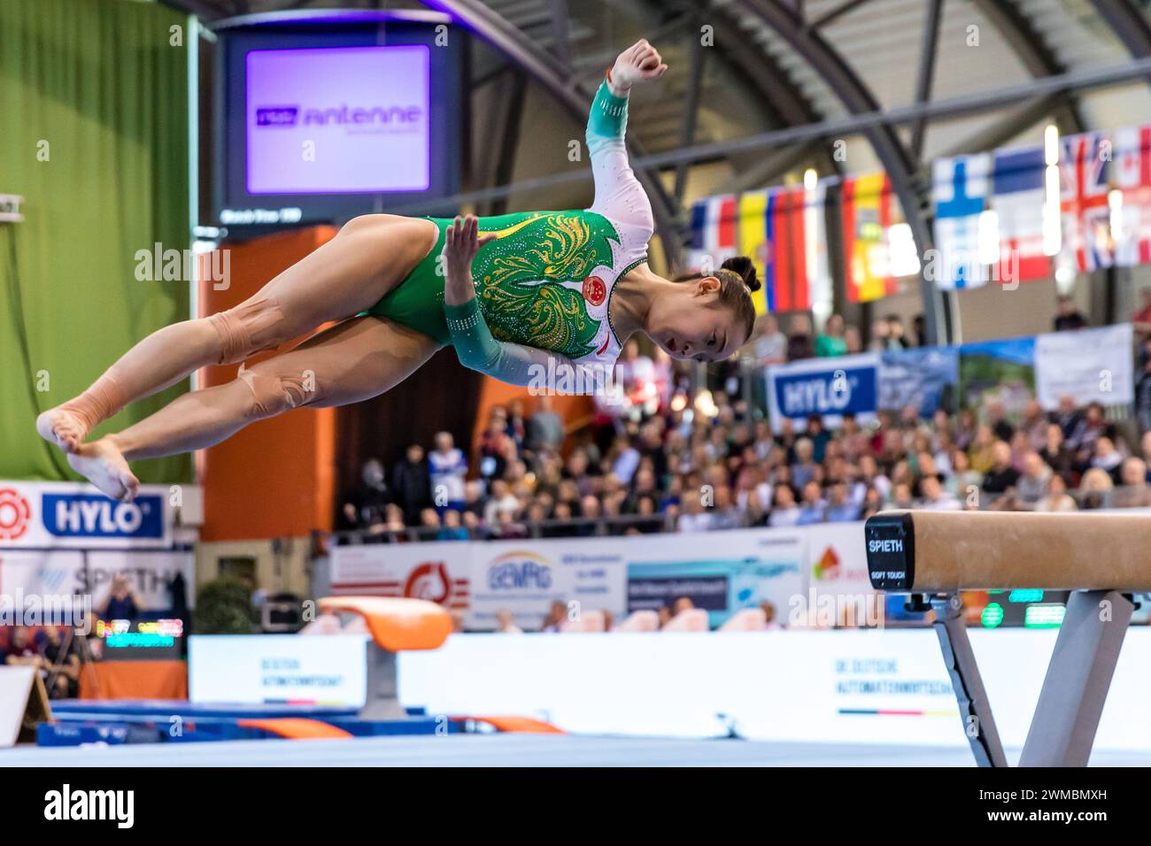 Cottbus, Germany. 25th Feb, 2024. Gymnastics: Olympic qualification ...
