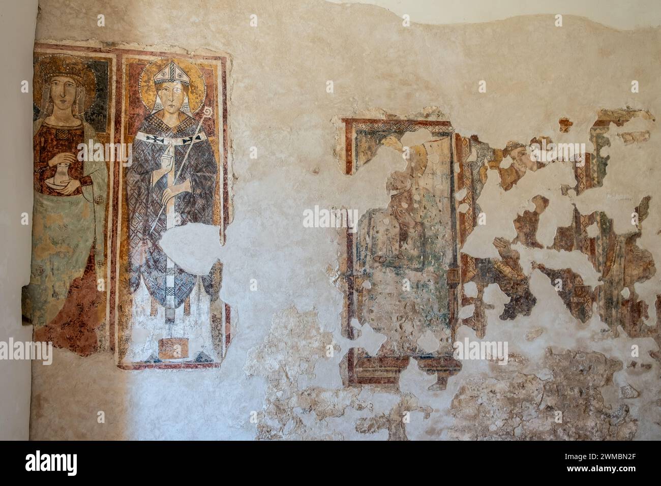 frescoes of the Santa Lucia church in the archaeological area of ...