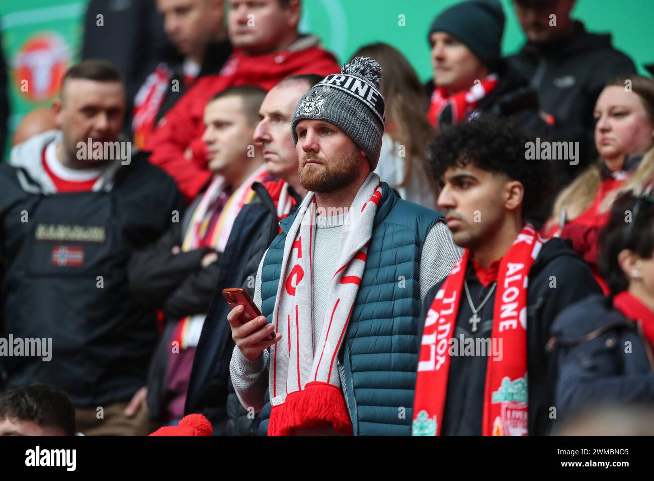 Liverpool fan during the Carabao Cup Final match Chelsea vs Liverpool ...