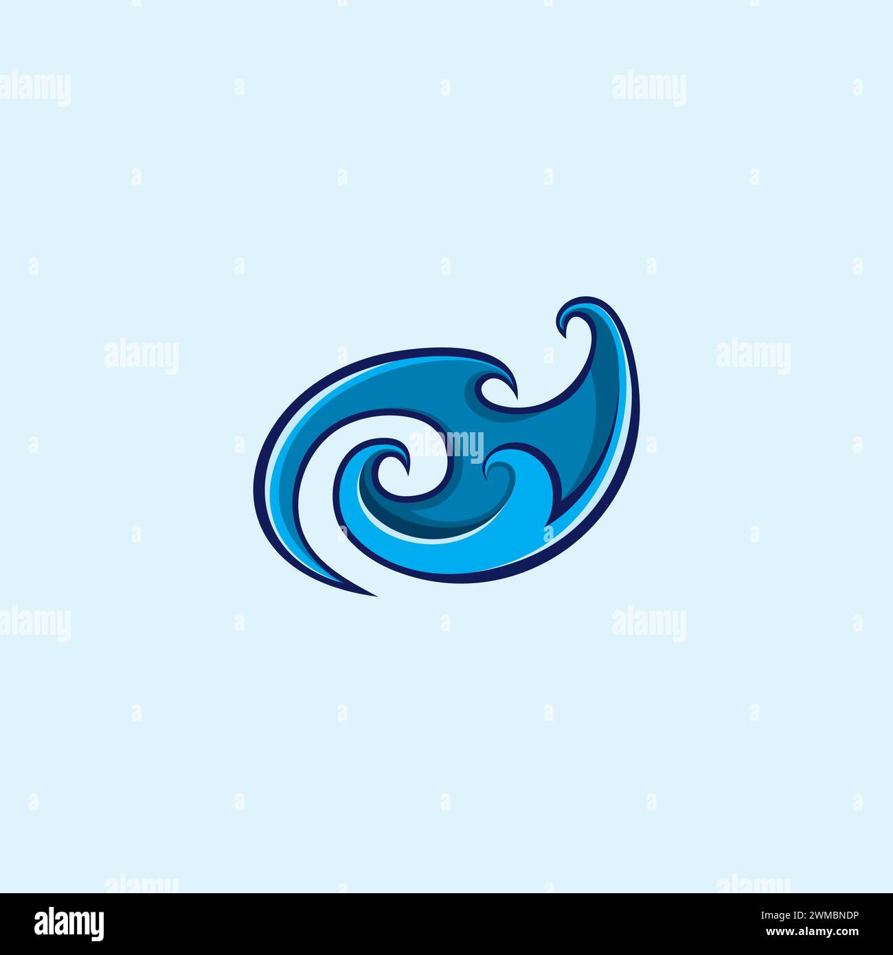 Wave Abstract Logo Simple Design. Ocean Icon. blue ocean logo Stock ...