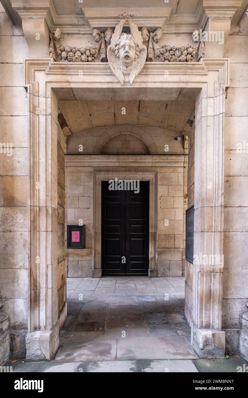 Doorway, St Magnus The Martyr church, 1684, the first Wren church ...