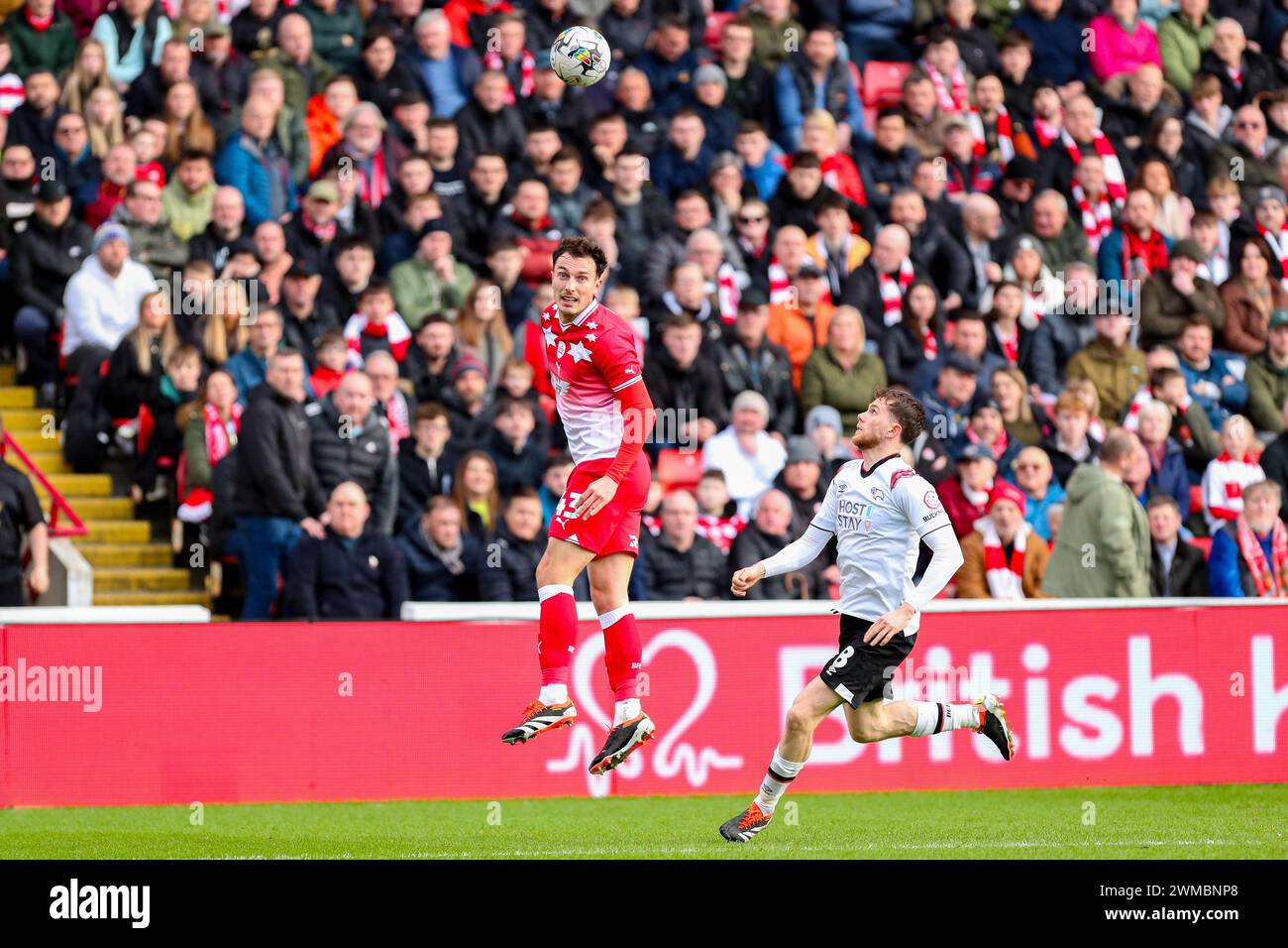 Oakwell Stadium, Barnsley, England - 24th February 2024 Josh Earl (43 ...