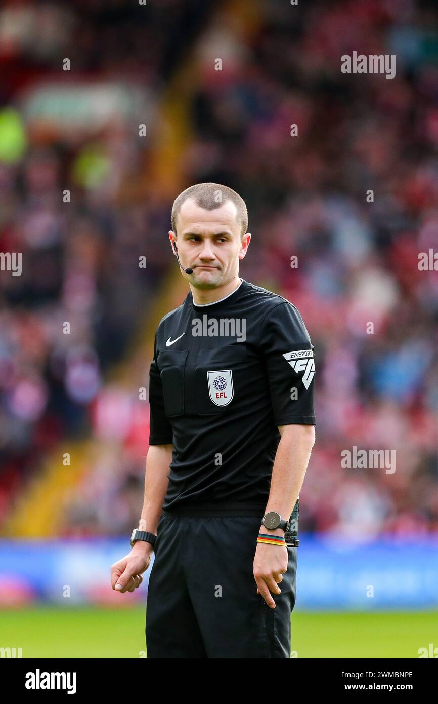 Oakwell Stadium, Barnsley, England - 24th February 2024 Referee Andrew ...