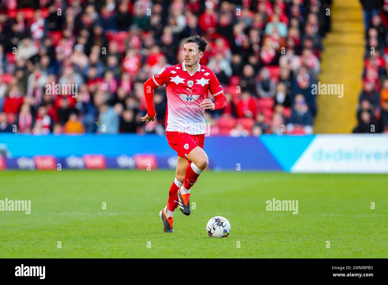 Oakwell Stadium, Barnsley, England - 24th February 2024 Josh Earl (43 ...