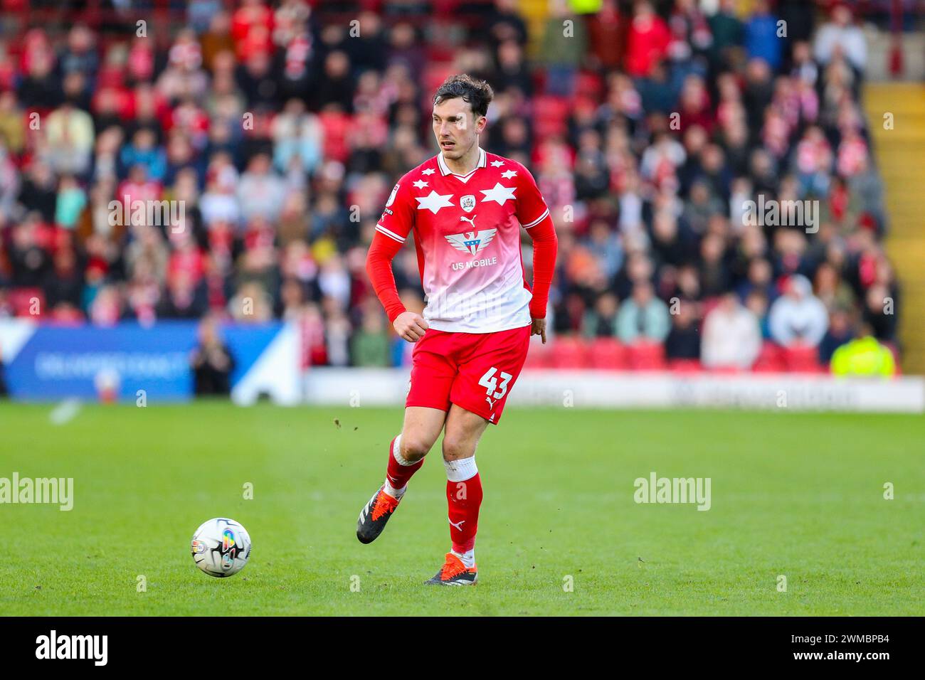 Oakwell Stadium, Barnsley, England - 24th February 2024 Josh Earl (43 ...