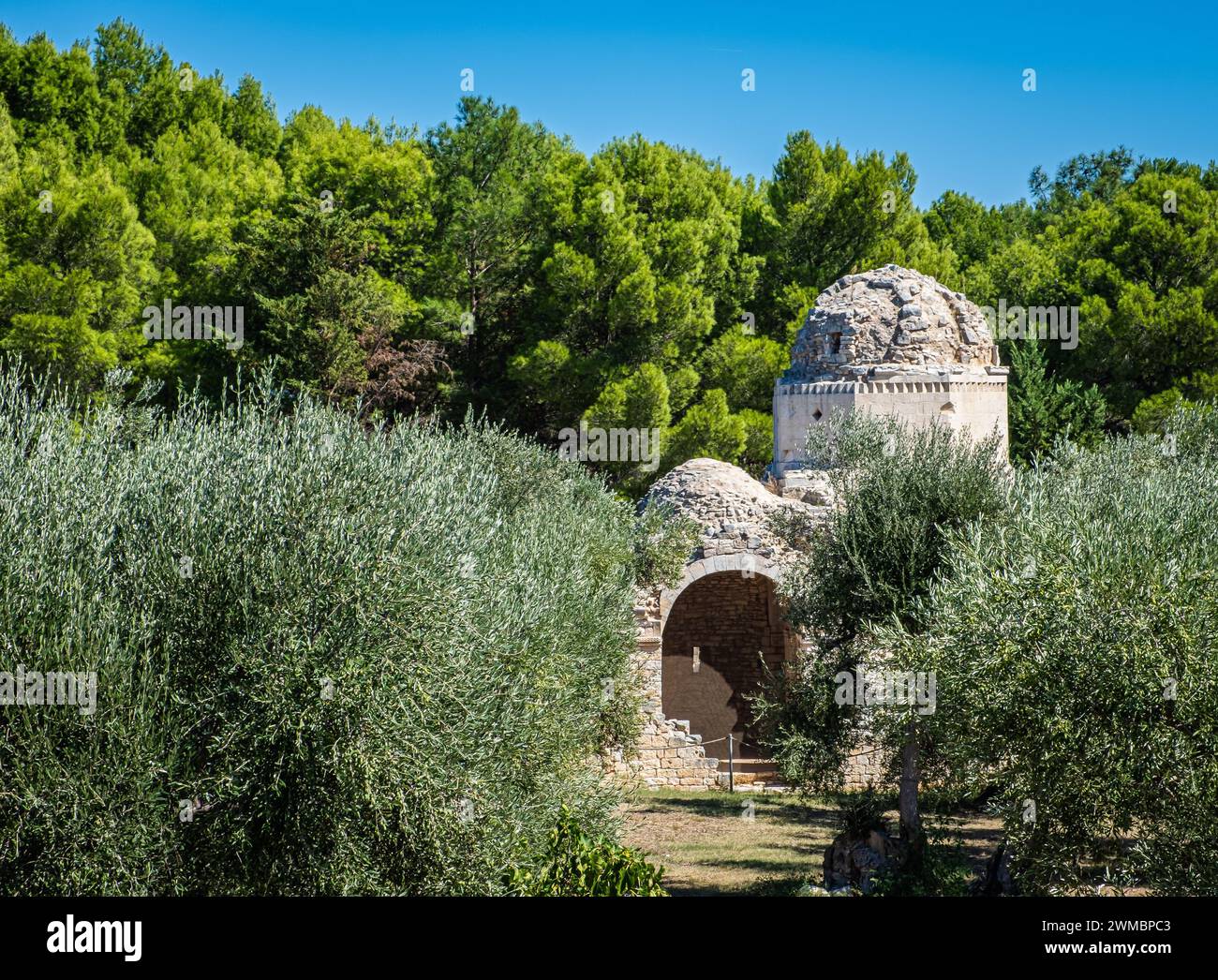 Church of San Felice in the archaeological area of Balsignano, town of ...