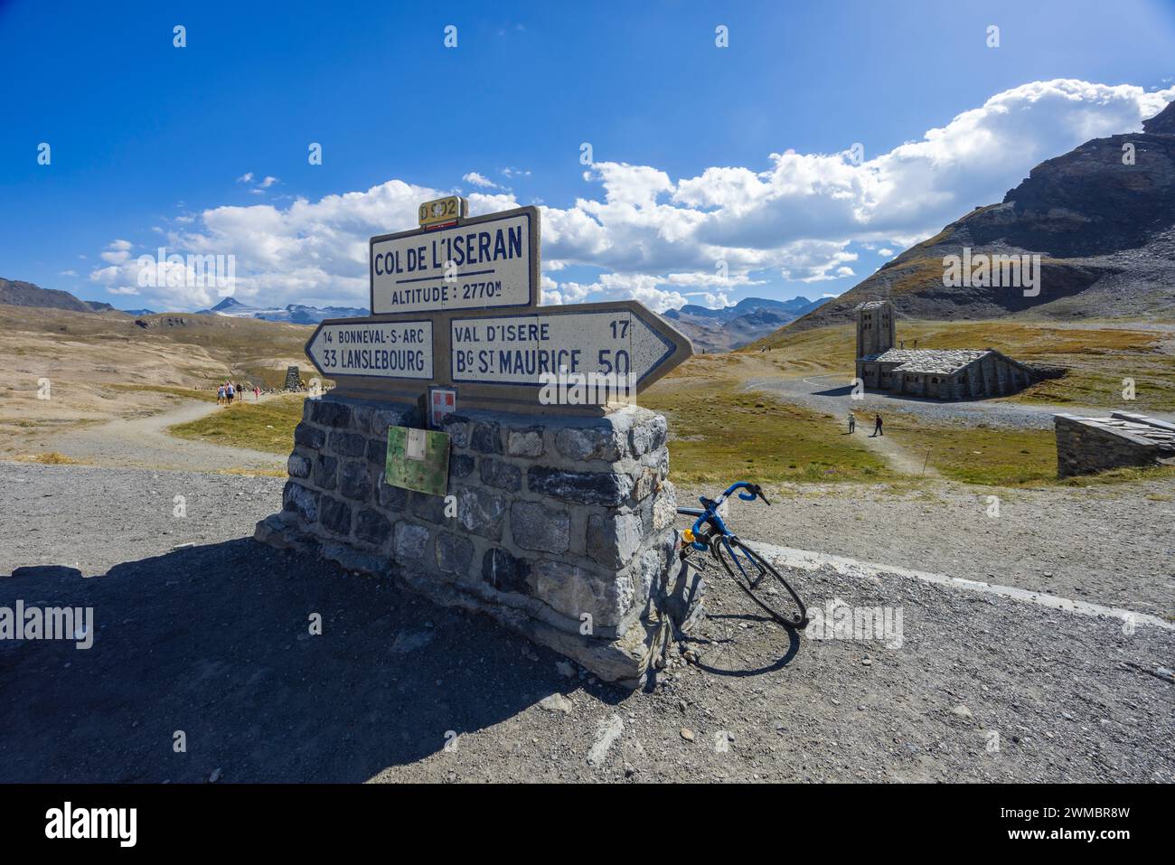 Road signs, Col de l'Iseran, Savoy, France Stock Photo - Alamy