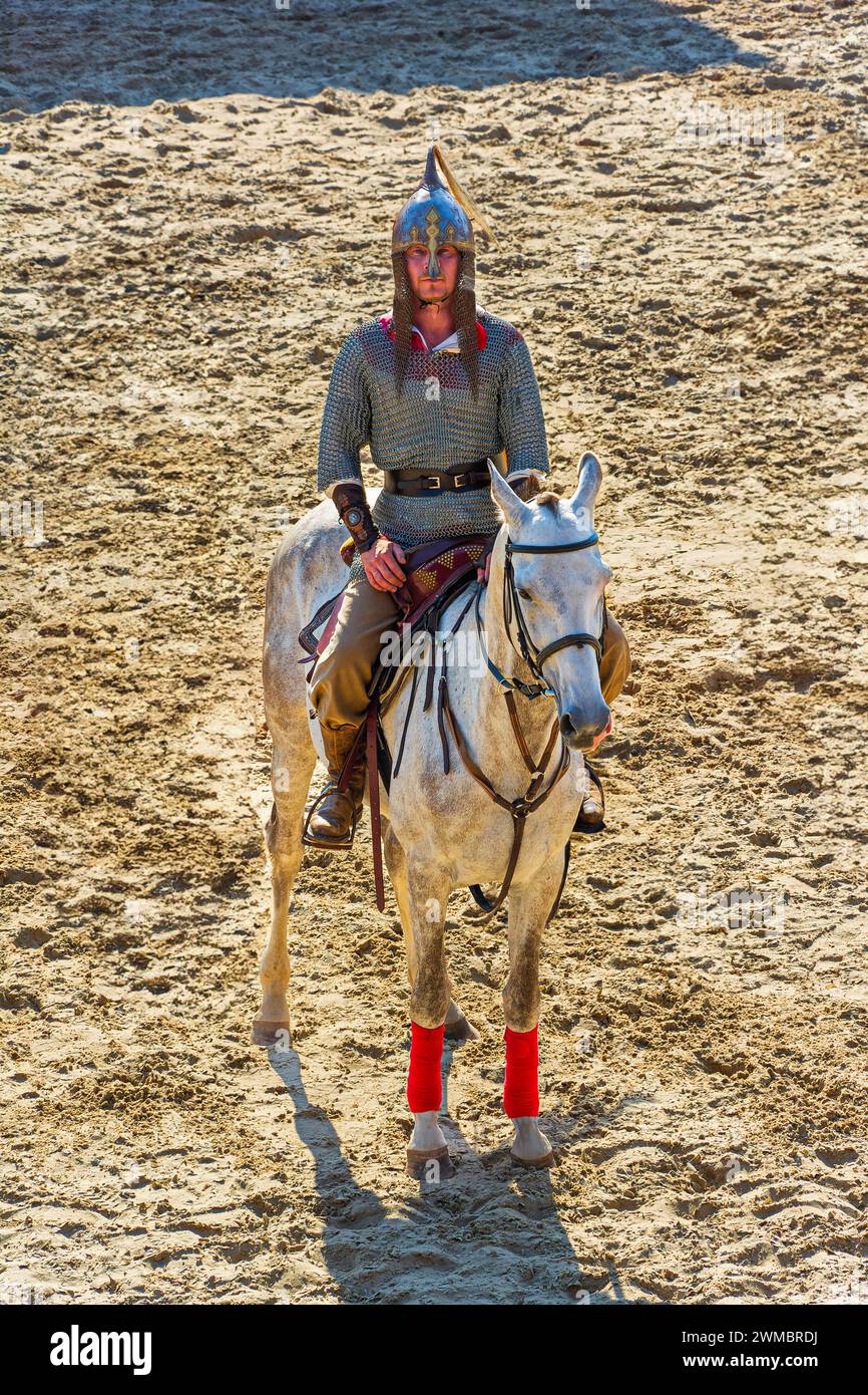 Ancient Slavic warrior on horseback Stock Photo - Alamy