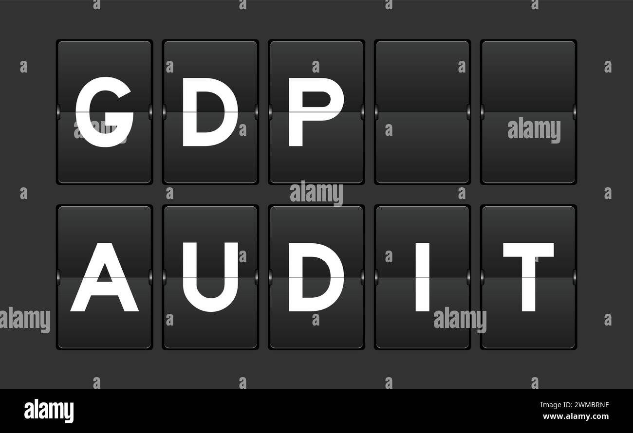 Black color analog flip board with word GDP (Good distribution practice ...