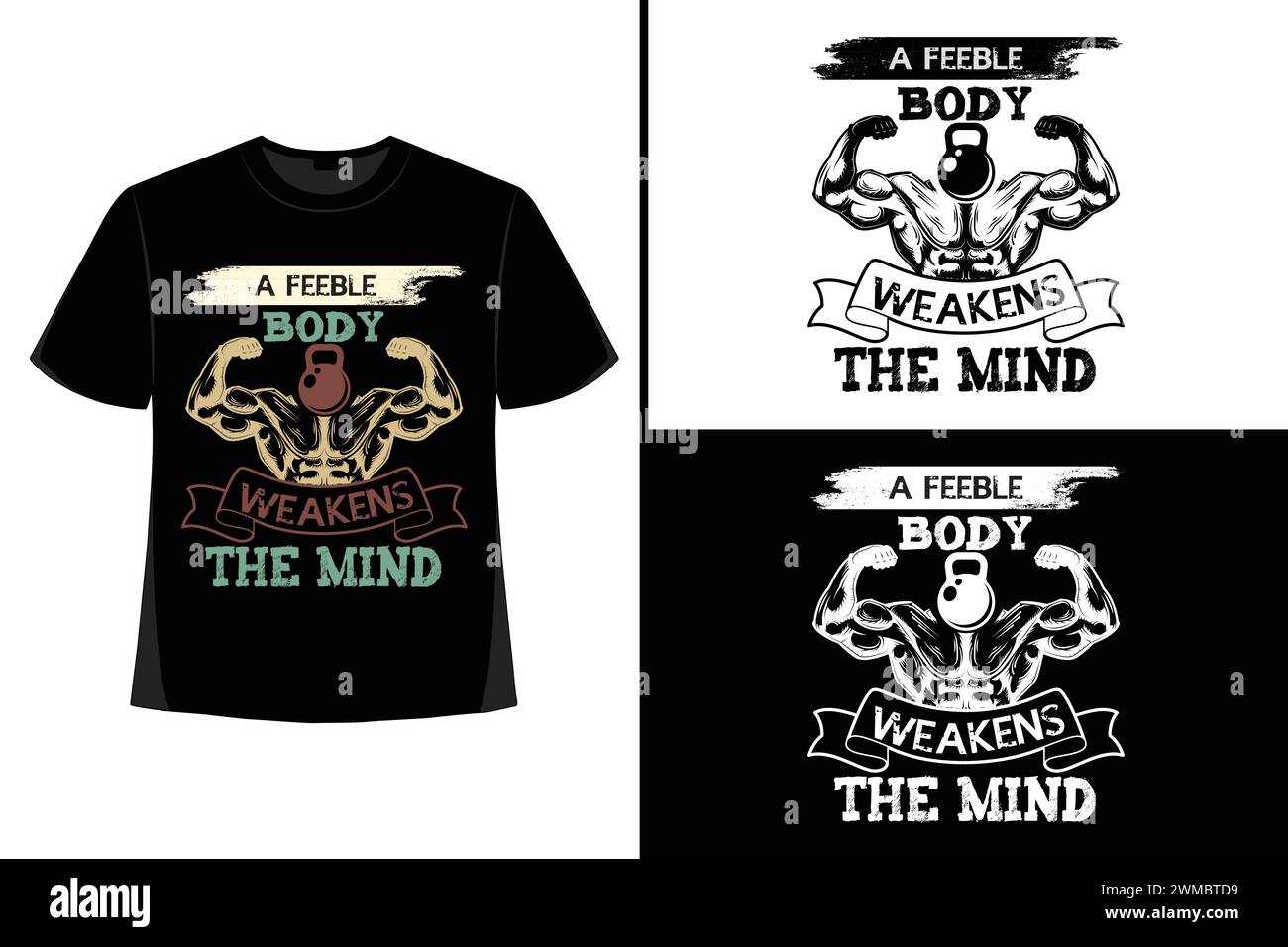 Gym motivational quote with grunge effect and barbell. Workout ...