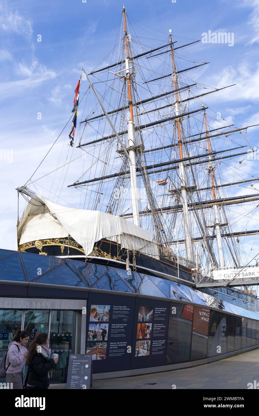 London, UK, 25th February, 2024. Cutty Sark for Royal Museum Greenwich ...
