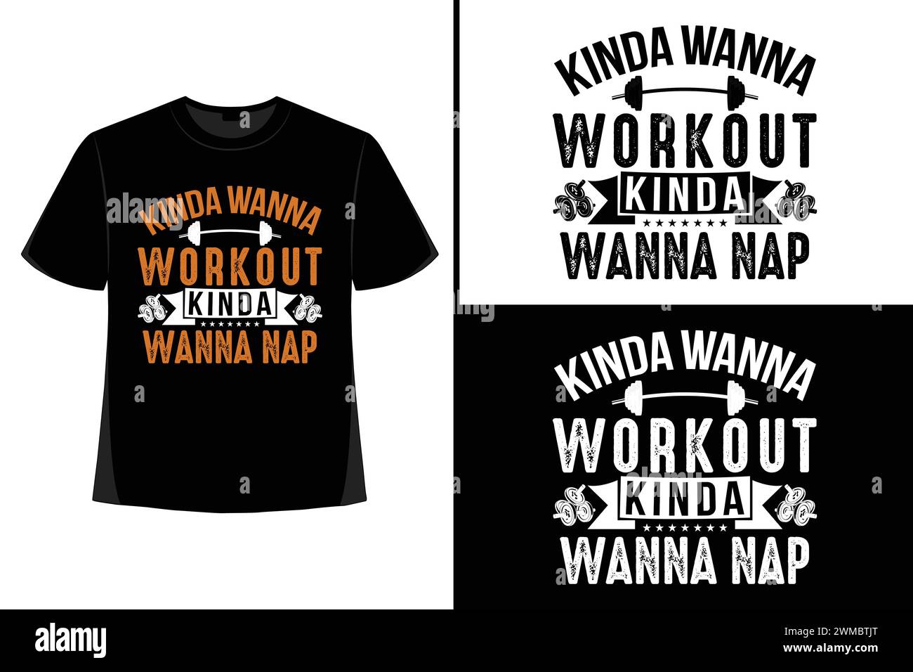 Gym motivational quote with grunge effect and barbell. Workout ...