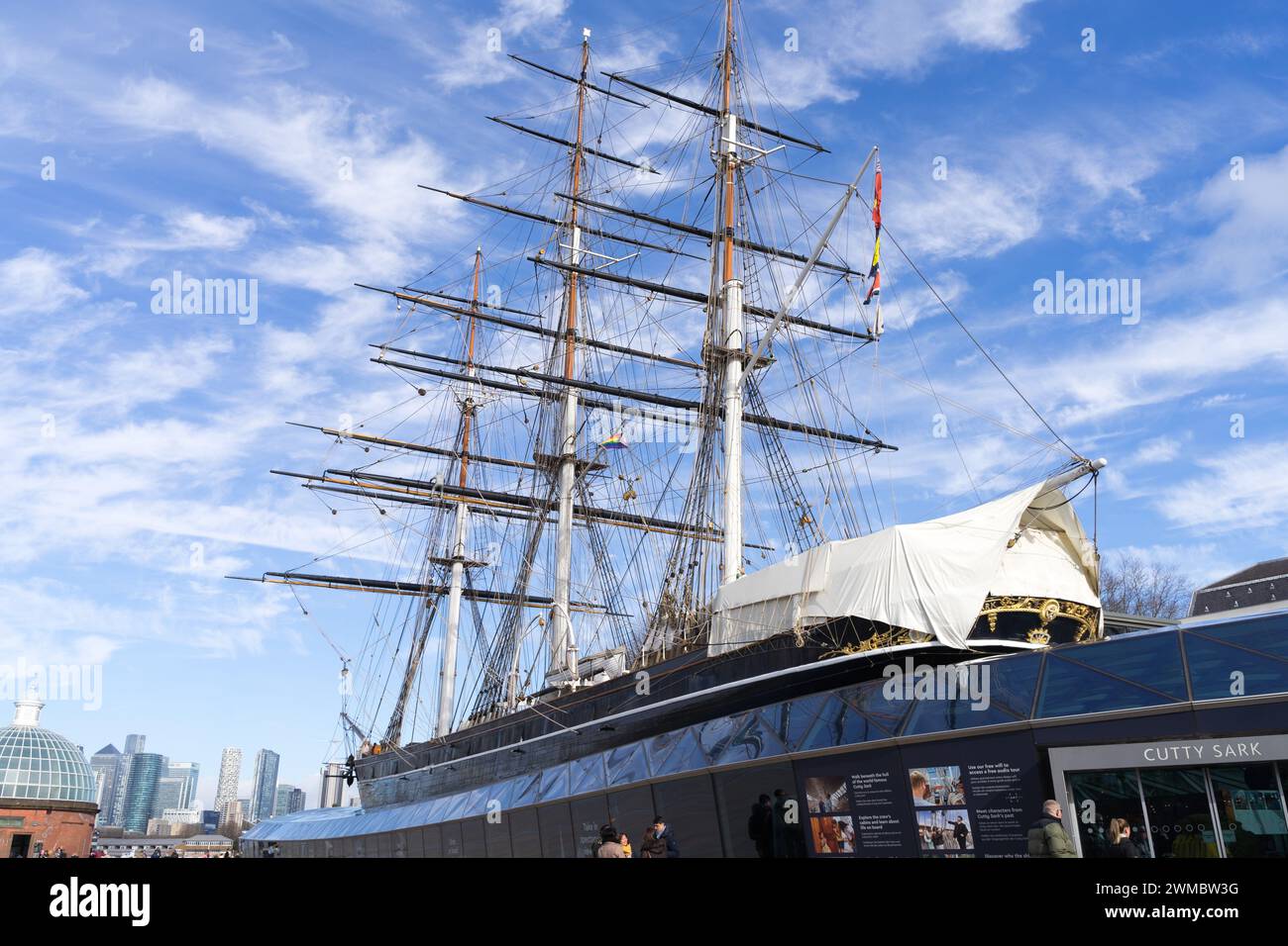 London, UK, 25th February, 2024. Cutty Sark for Royal Museum Greenwich ...
