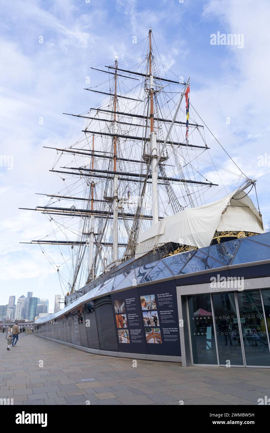 London, UK, 25th February, 2024. Cutty Sark for Royal Museum Greenwich ...
