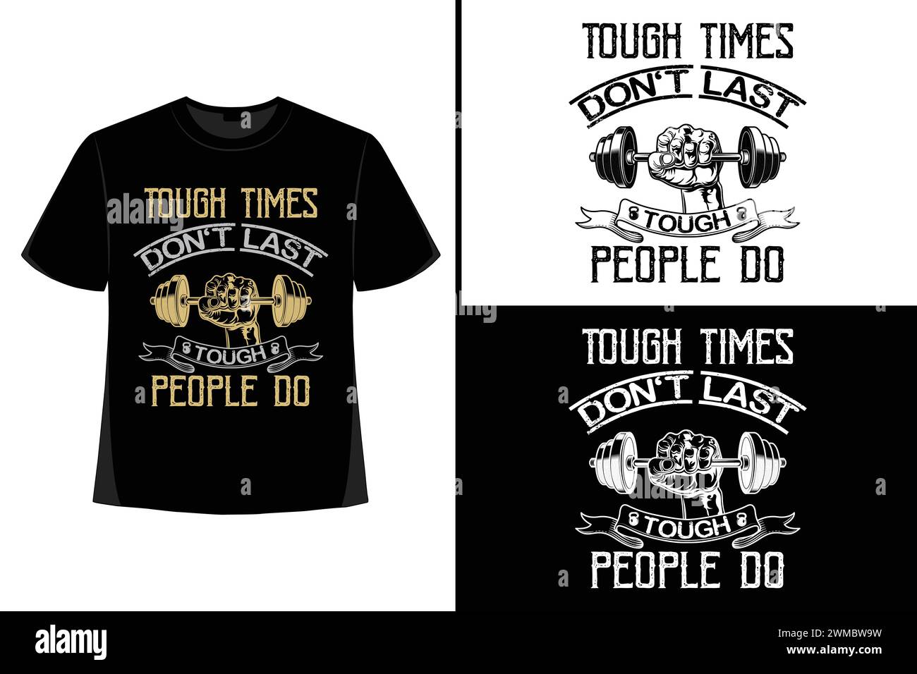 Gym motivational quote with grunge effect and barbell. Workout ...