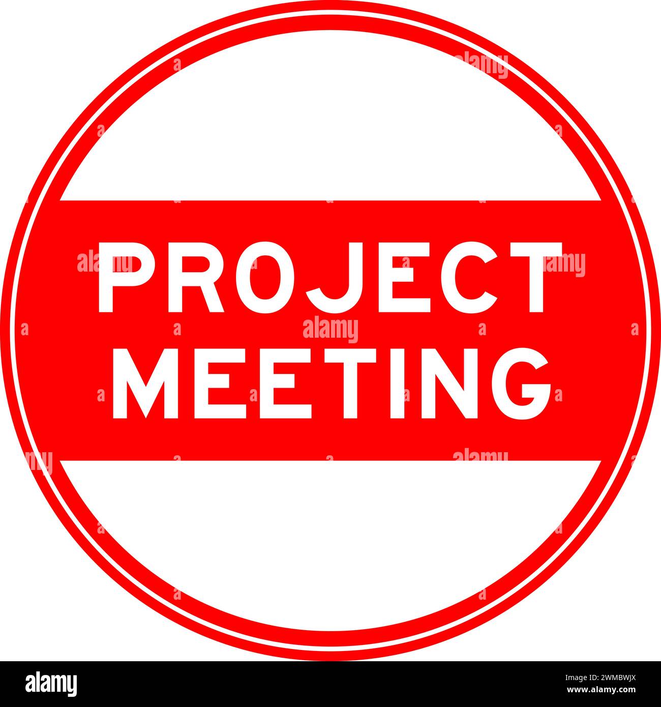 Meeting In Progress Sign Vector