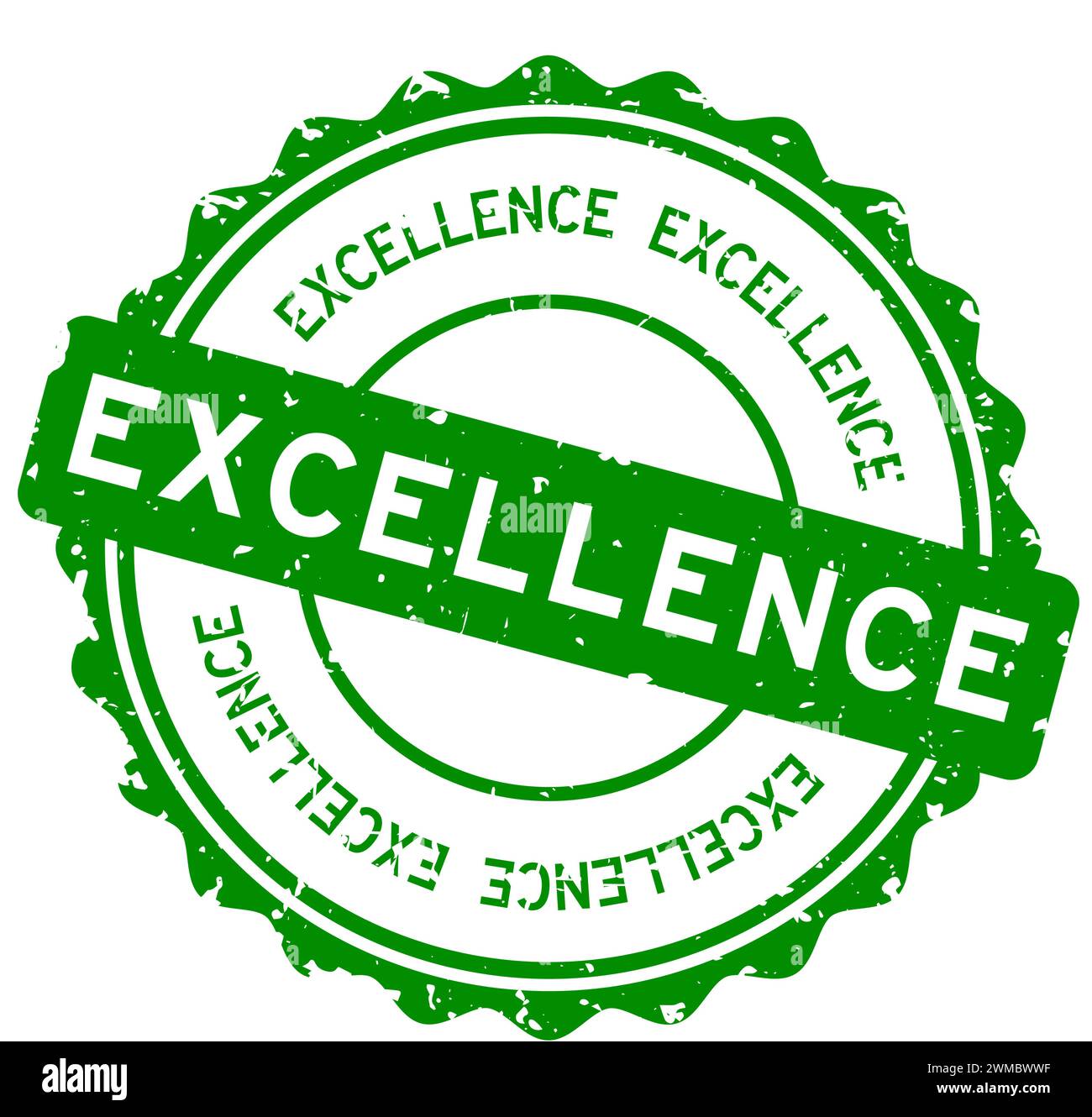 Grunge green excellence word round rubber seal stamp on white background Stock Vector Image ...