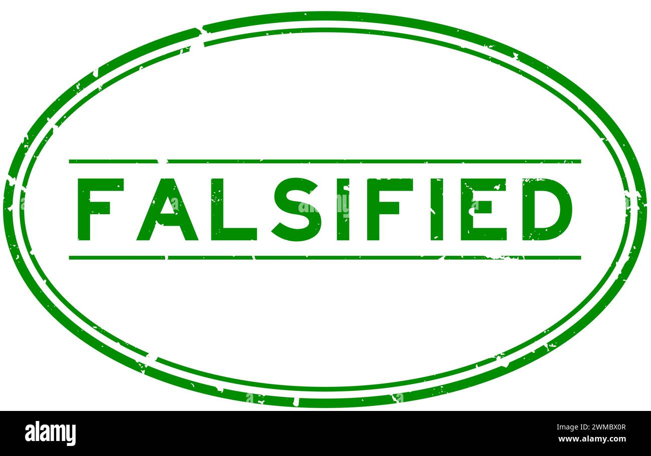 Grunge green falsified word oval rubber seal stamp on white background Stock Vector Image & Art ...
