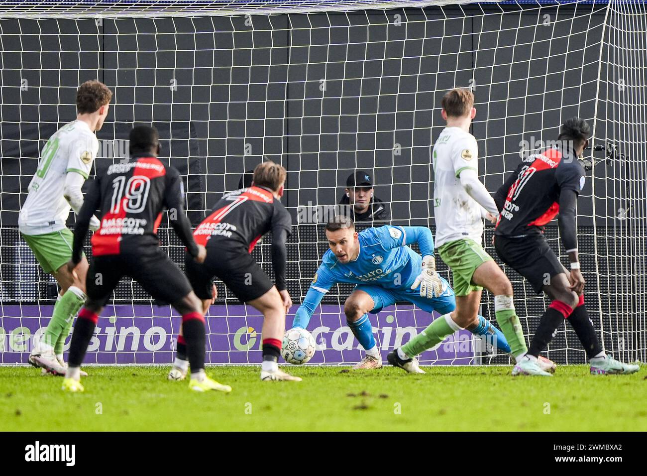 Almere, The Netherlands. 25th Feb, 2024. Almere - Feyenoord keeper ...