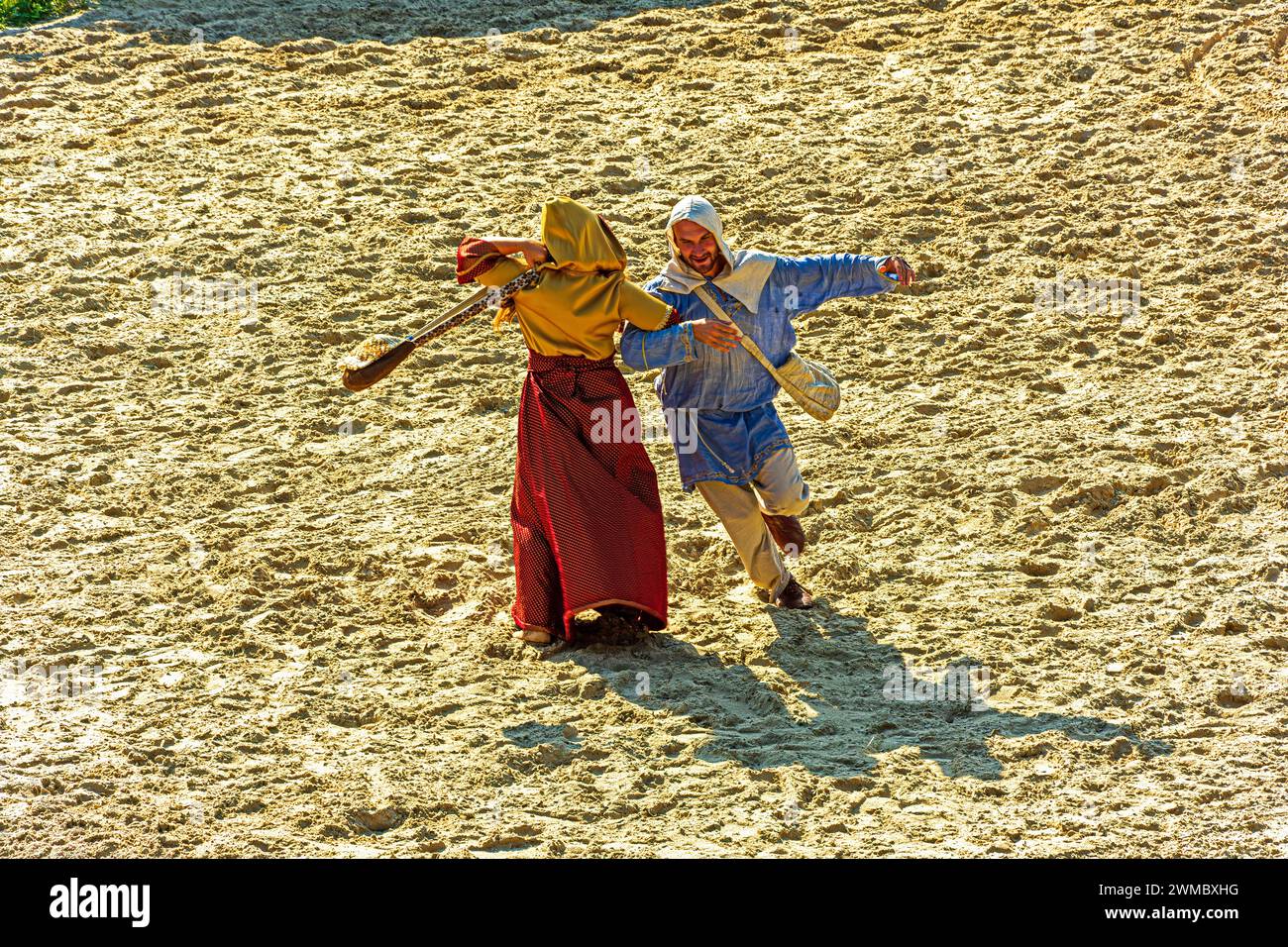 Polovtsian dances in the Kievan Rus park Stock Photo - Alamy