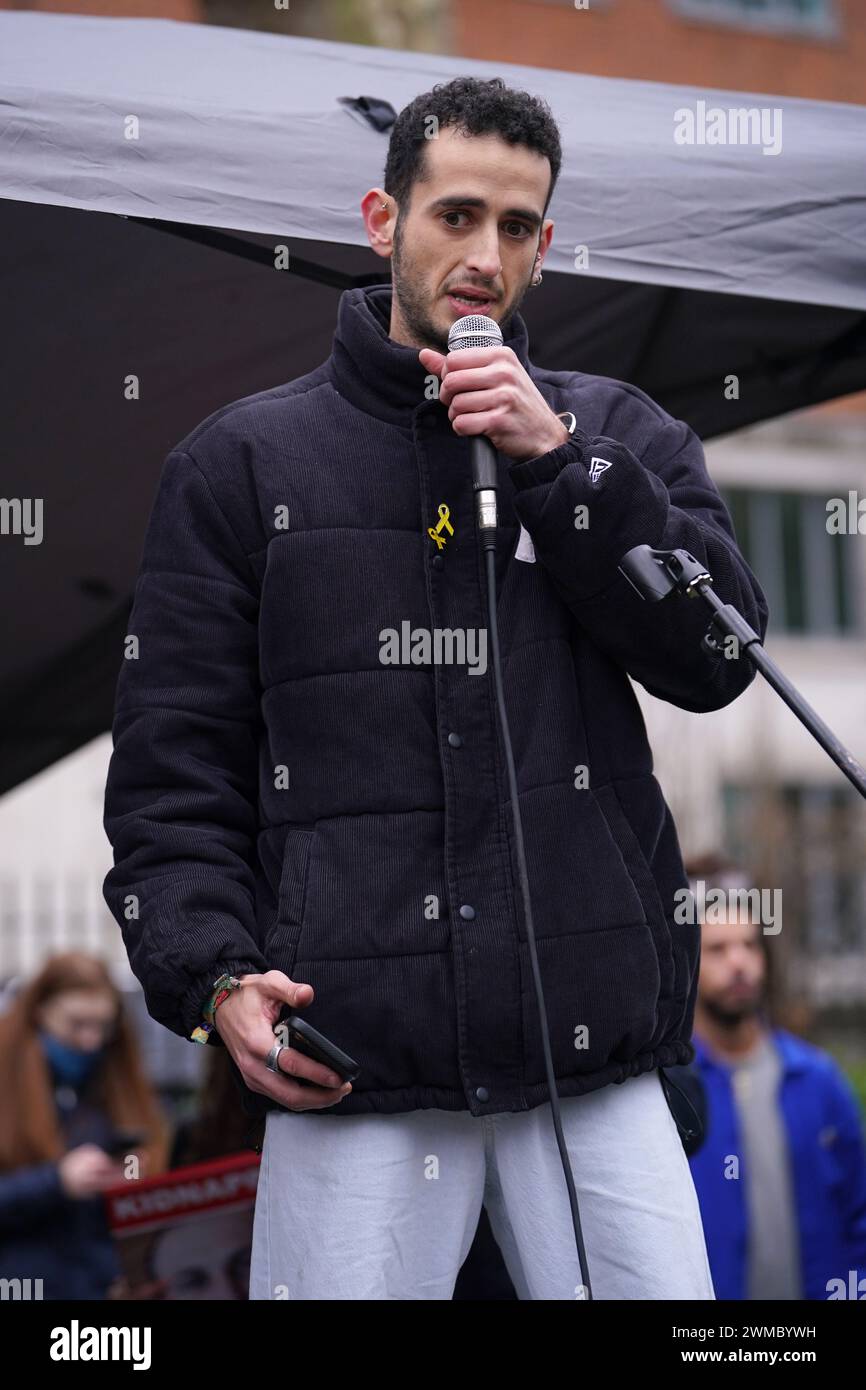 Nova festival massacre survivors Bar Vikle speaking at a 'No to Terror ...