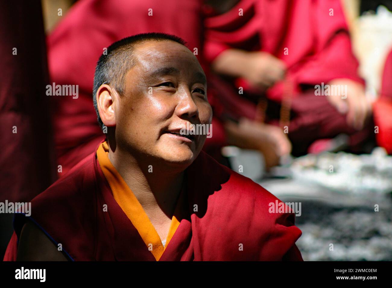 Tibetan monks may wear an enormous variety of robes, hats, & capes ...