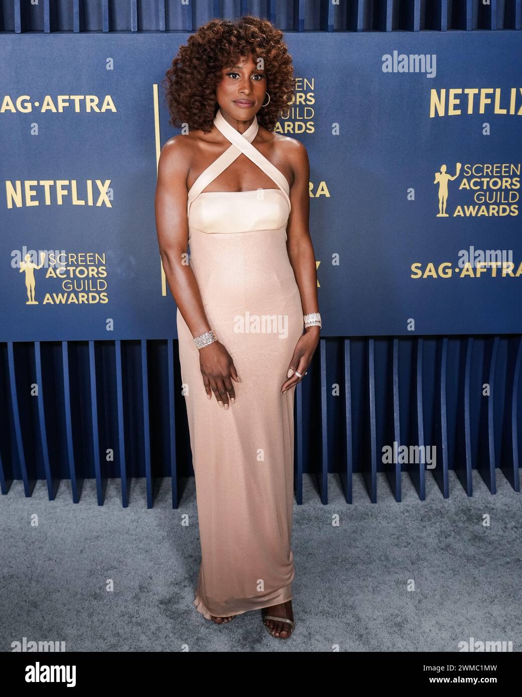 Los Angeles, USA. 24th Feb, 2024. Issa Rae walking on the red carpet at ...