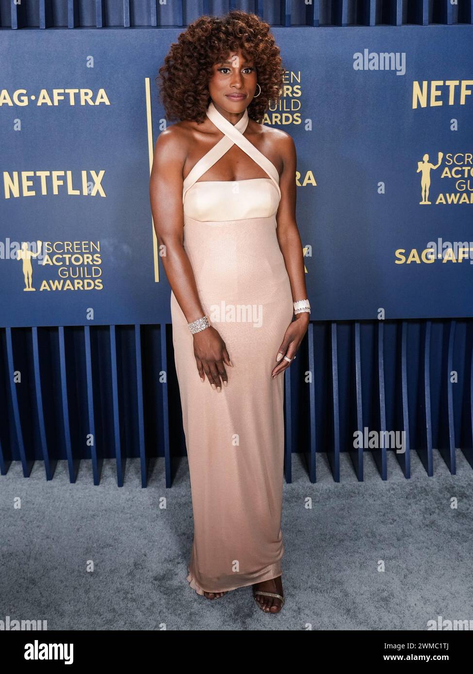 Los Angeles, USA. 24th Feb, 2024. Issa Rae walking on the red carpet at ...