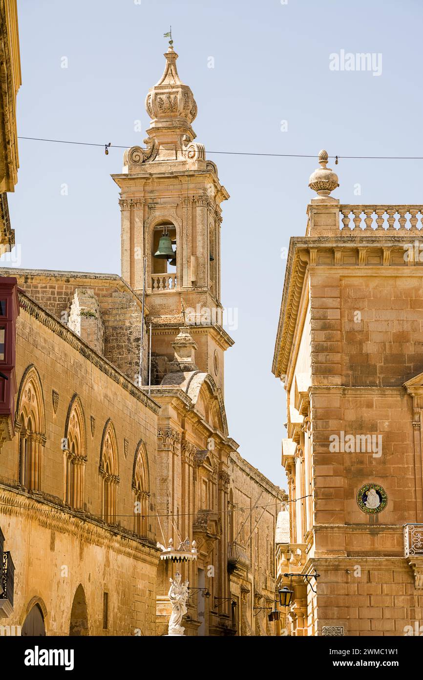The Bell Tower of Church of the annunciation of our lady in Mdina ...