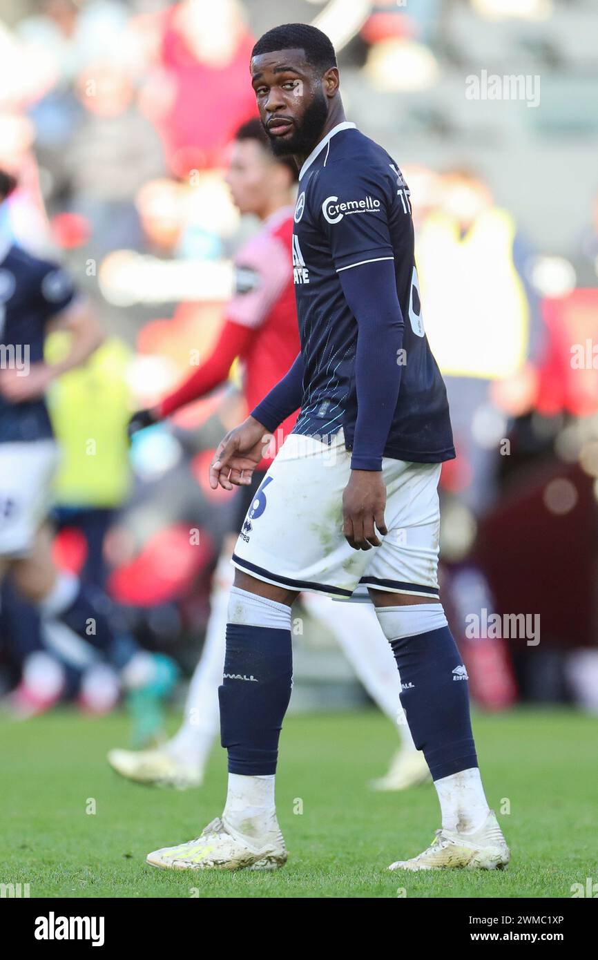 Southampton, UK. 24th Feb, 2024. Millwall defender Japhet Tanganga (6 ...