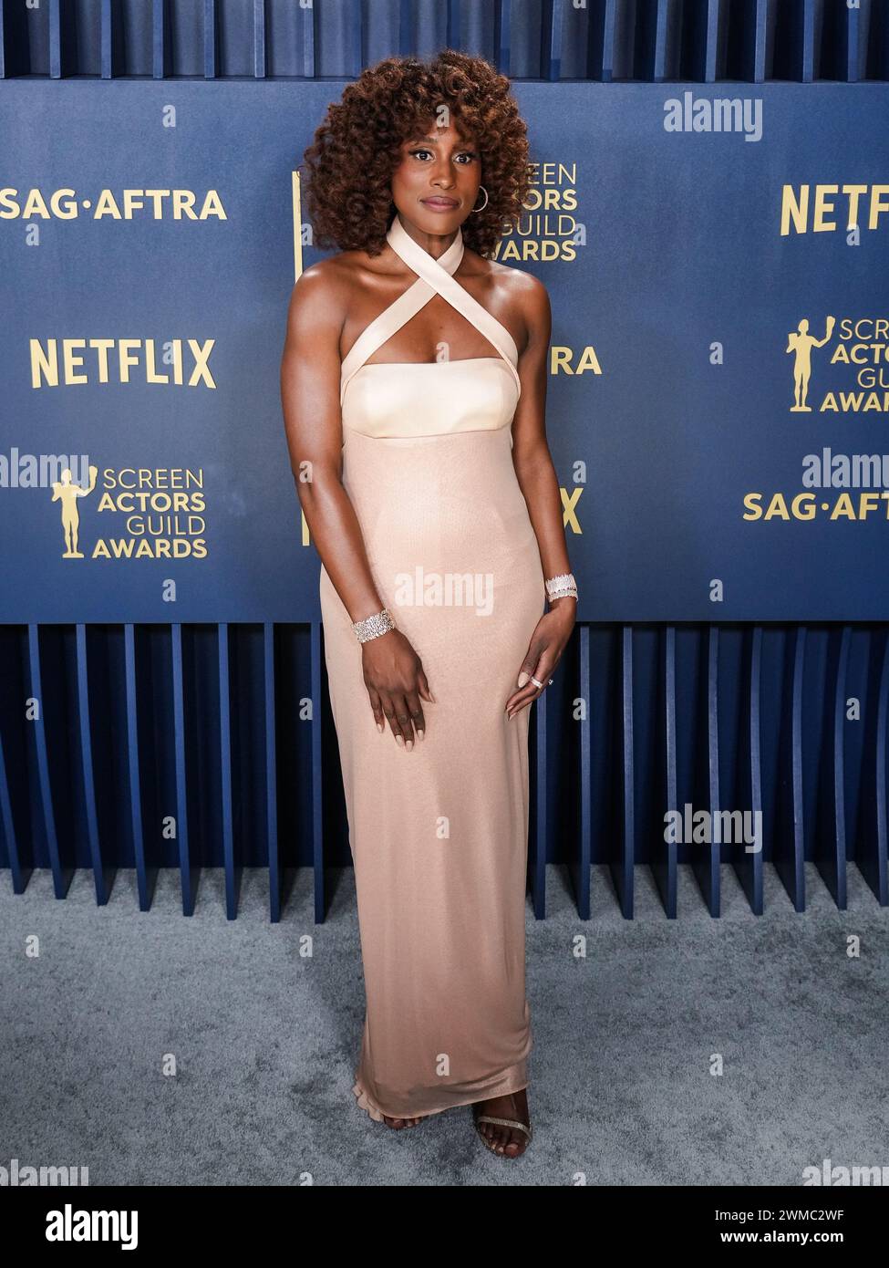 Los Angeles, USA. 24th Feb, 2024. Issa Rae walking on the red carpet at ...