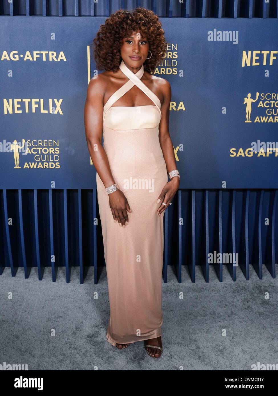 Los Angeles, USA. 24th Feb, 2024. Issa Rae walking on the red carpet at ...