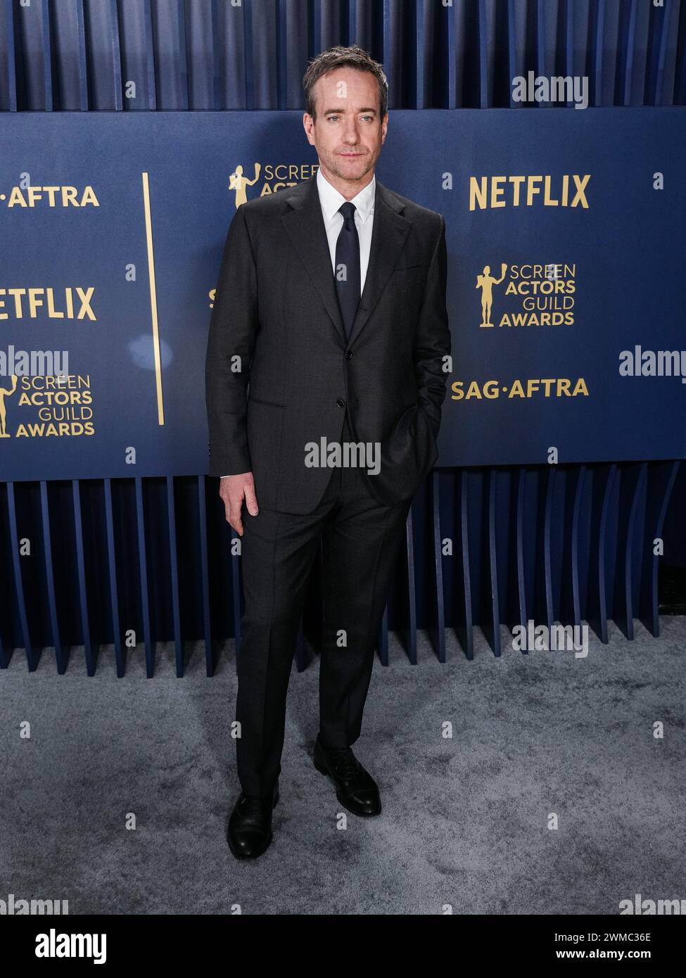 Los Angeles, USA. 24th Feb, 2024. Matthew Macfadyen walking on the red ...