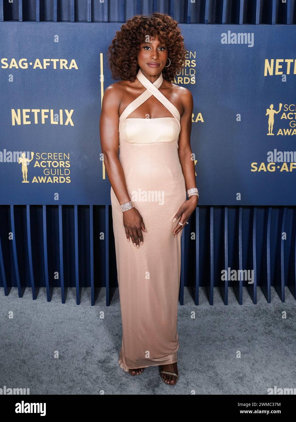 Los Angeles, USA. 24th Feb, 2024. Issa Rae walking on the red carpet at ...