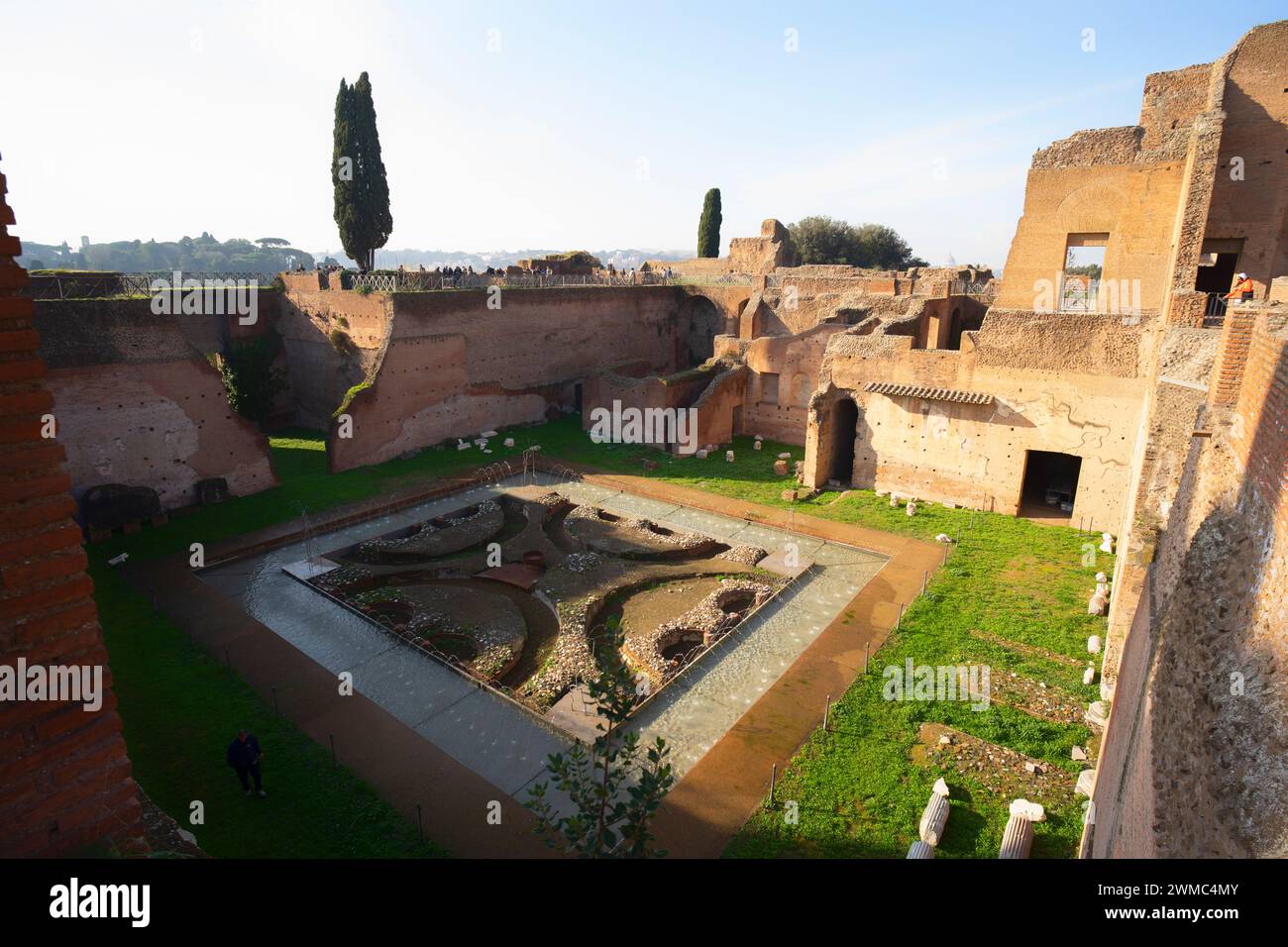 Rome Italy - 01 05 2023: Palatine Hill, the home of the emperors in ...