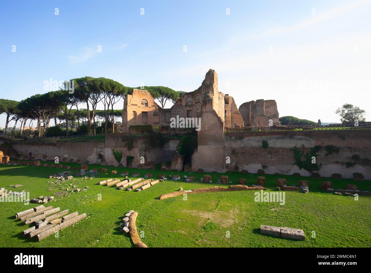 Rome Italy - 01 05 2023: Palatine Hill, the home of the emperors in ...