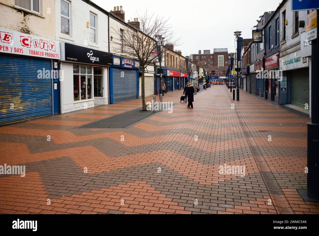Blandford Street, Sunderland early in the morning with nearly all the ...