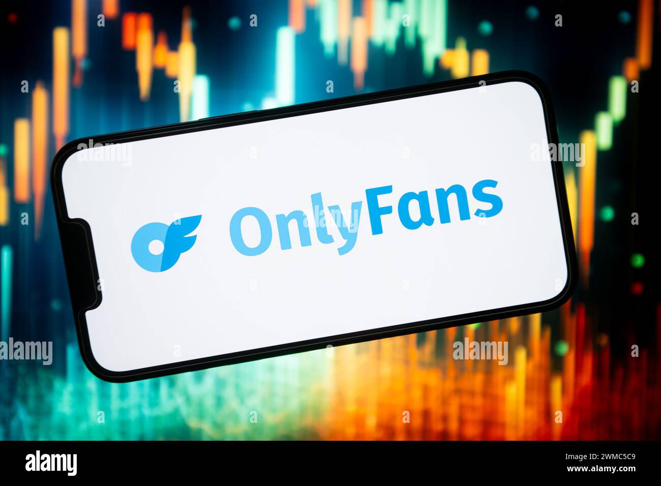 In this photo illustration, an Only Fans logo seen displayed on a ...