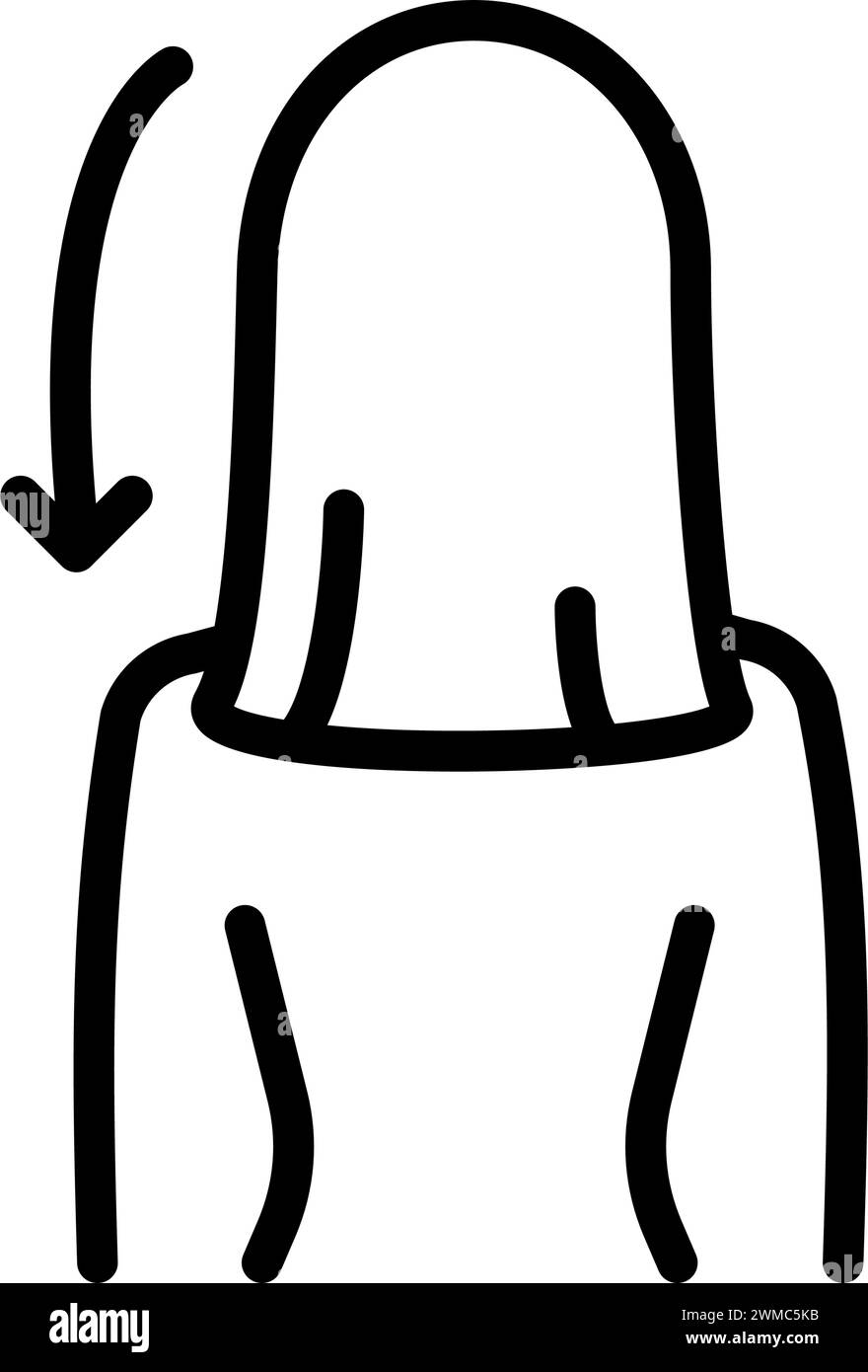 Hair care and keratin treatment linear icon. Hair Growth line vector ...