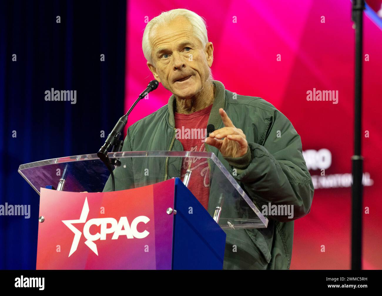 National Harbor, Maryland, USA. 24th Feb, 2024. Peter Navarro, former ...