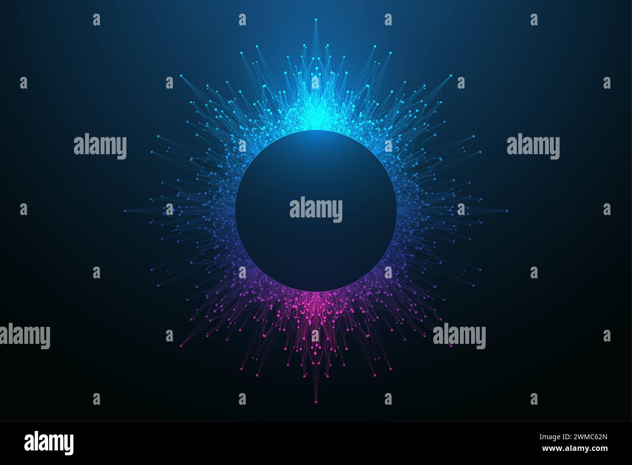 Quantum computing technology concept. Big Data Visualization. AI ...