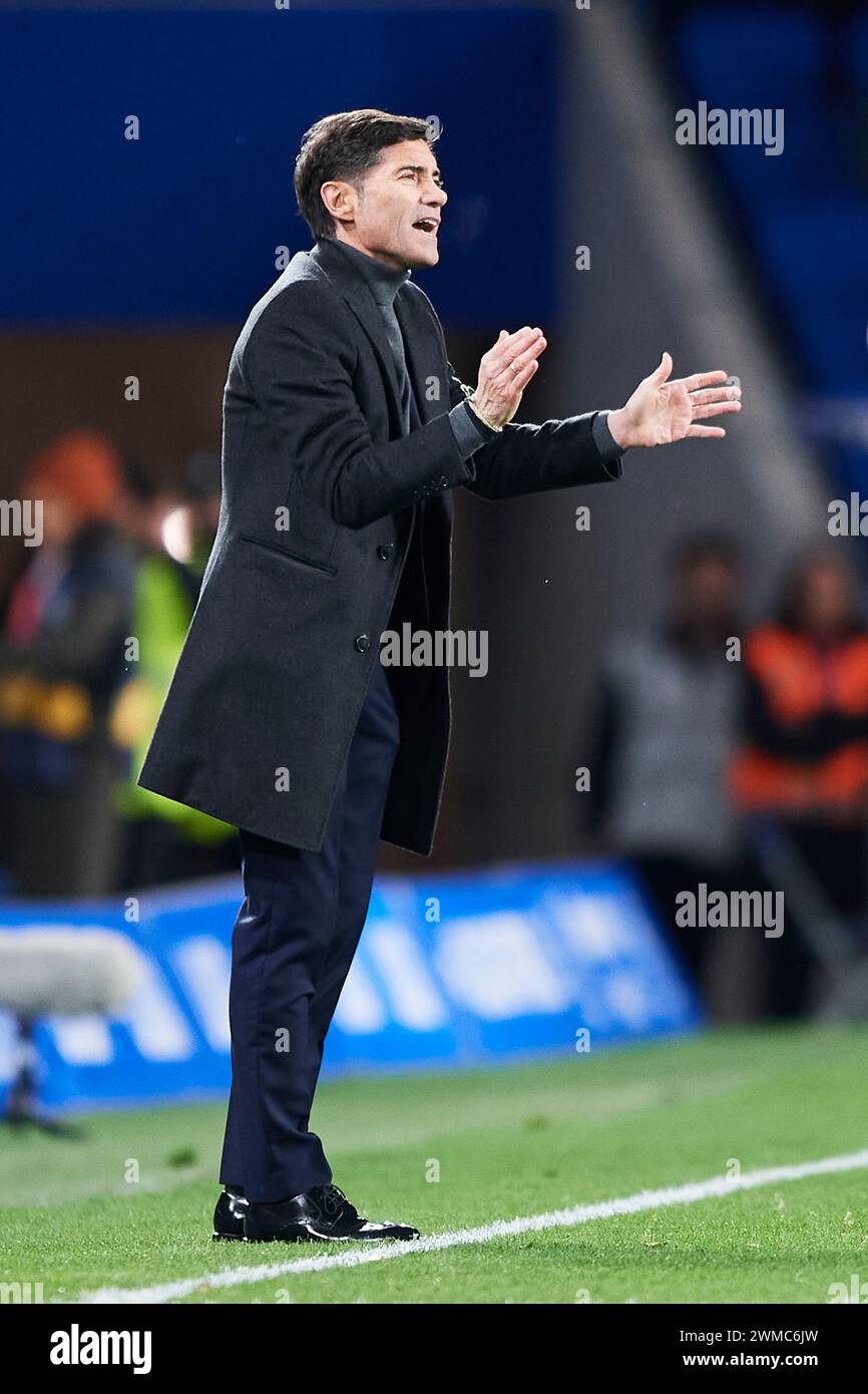 Villarreal CF head coach Marcelino Garcia Toral reacts durin the LaLiga ...