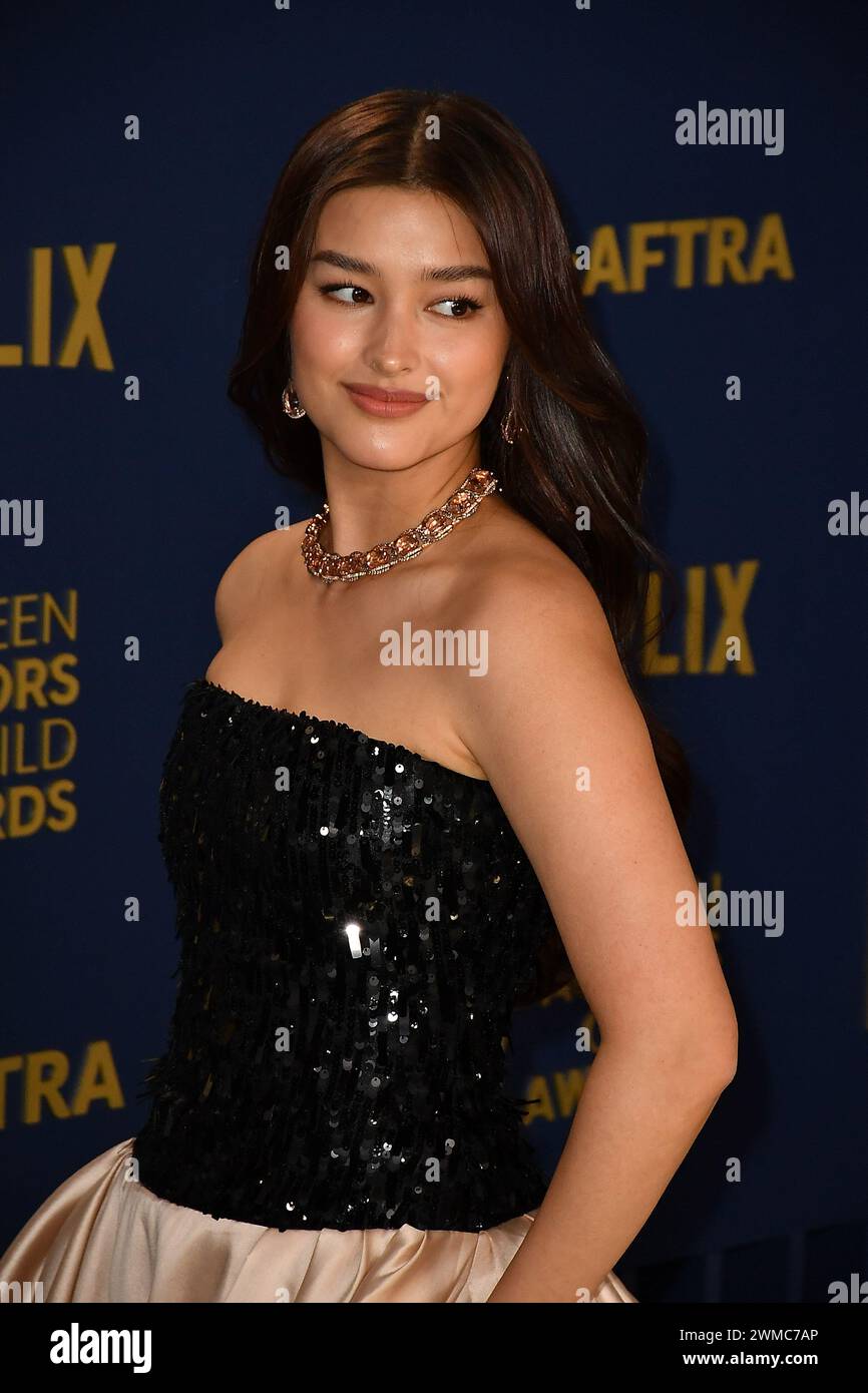 Liza Soberano attends the 30th Annual Screen Actors Guild Awards at Shrine Auditorium and Expo ...