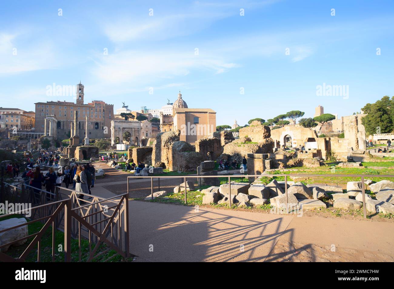 Rome Italy - 01 05 2023: Palatine Hill, the home of the emperors in ...