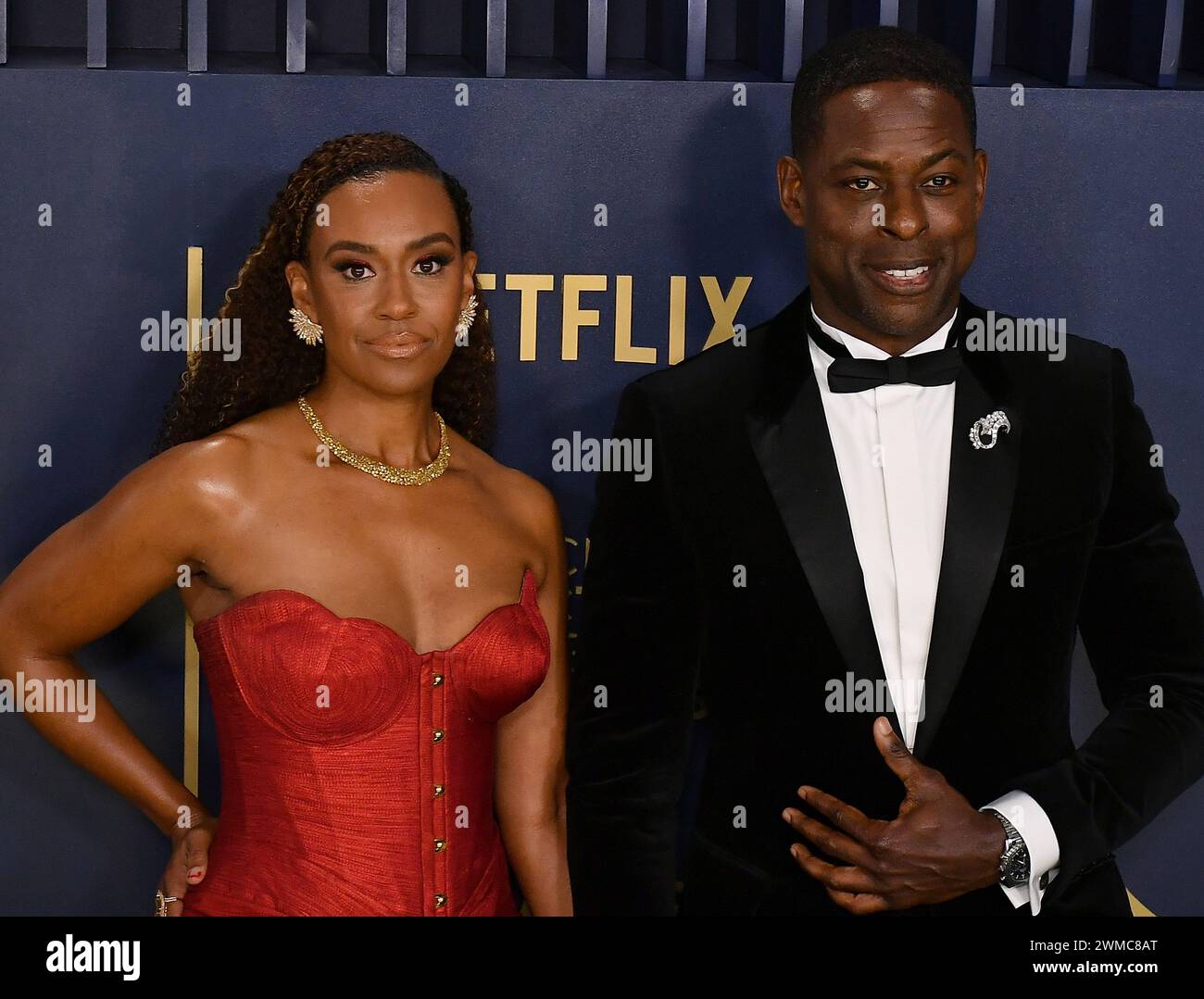 Ryan Michelle Bathe, Sterling K. Brown attend the 30th Annual Screen ...