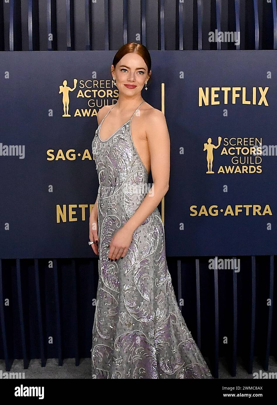 Emma Stone attends the 30th Annual Screen Actors Guild Awards at Shrine ...
