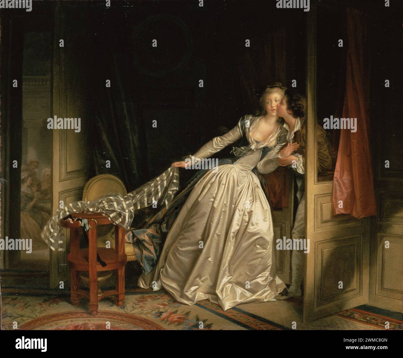 The Stolen Kiss Painting by Jean-Honoré Fragonard and Marguerite Gérard ...