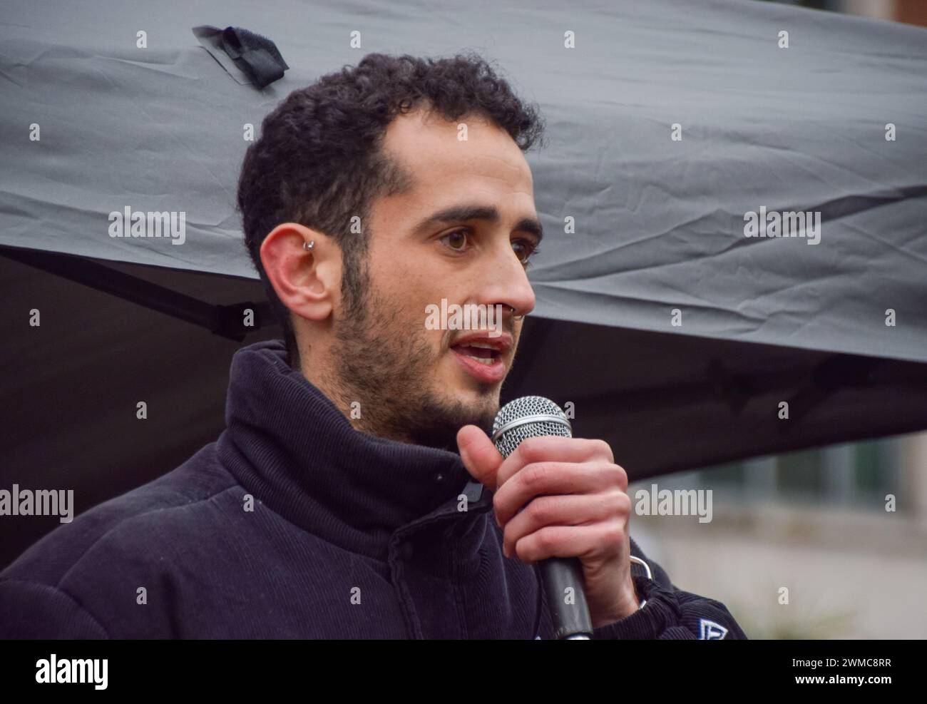 London, England, UK. 25th Feb, 2024. BAR VIKLER, survivor of the Hamas ...