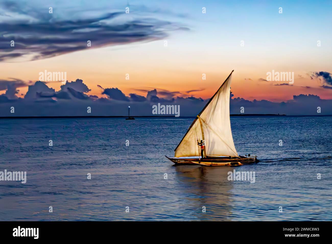 Sailboat with lanteen rig Stock Photo - Alamy