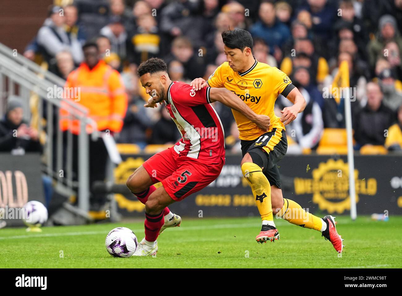 Wolverhampton, UK. 25th Feb, 2024. Hee Chan Hwang of Wolverhampton ...